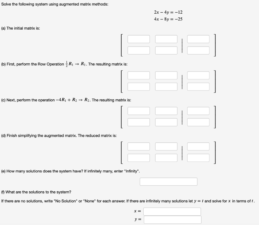 solved-solve-the-following-system-using-augmented-matrix-chegg