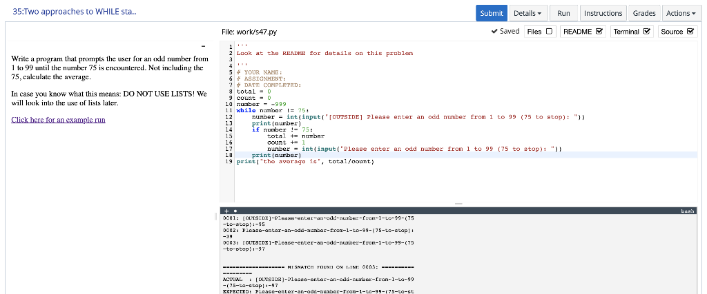 Solved 35:Two approaches to WHILE sta.. Actions Submit | Chegg.com