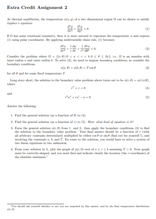 Solved Extra Credit Assignment 2 At thermal equilibrium, the | Chegg.com