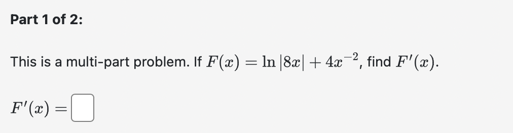 Solved Part 1 ﻿of 2:This is a multi-part problem. If | Chegg.com