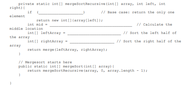 Solved please fill in the blanks of the above recursive | Chegg.com