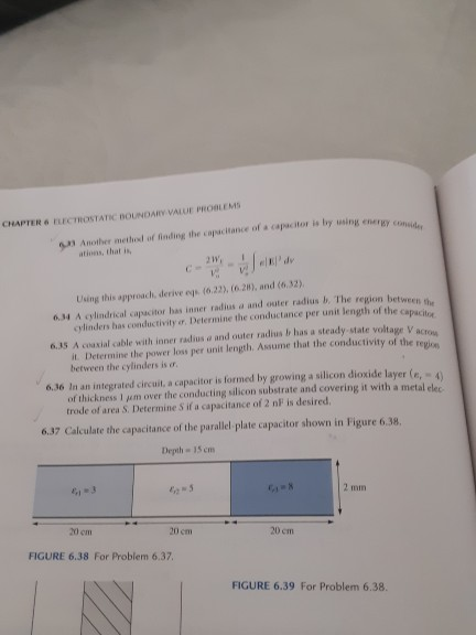 Solved CHAPTER 6 ELECTROSTATIC BOUNDARY VALUE PROOLEM energy | Chegg.com