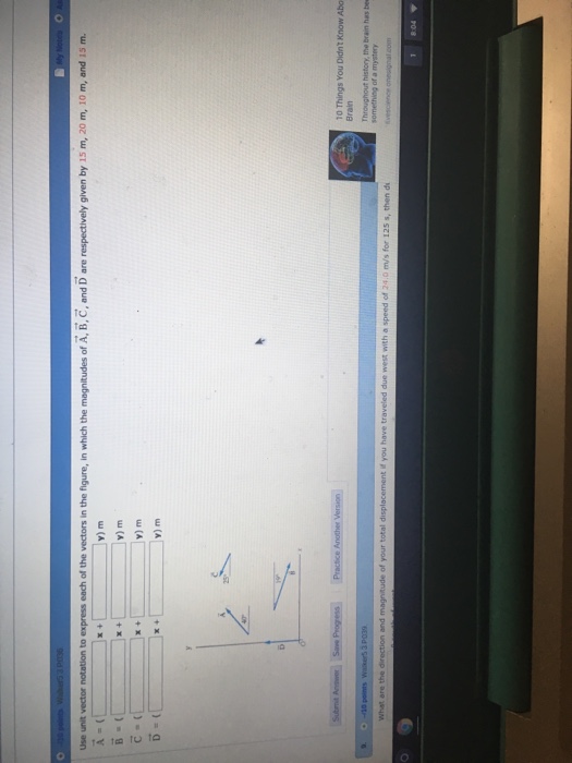 Solved Use unit vector notation to express each of the | Chegg.com