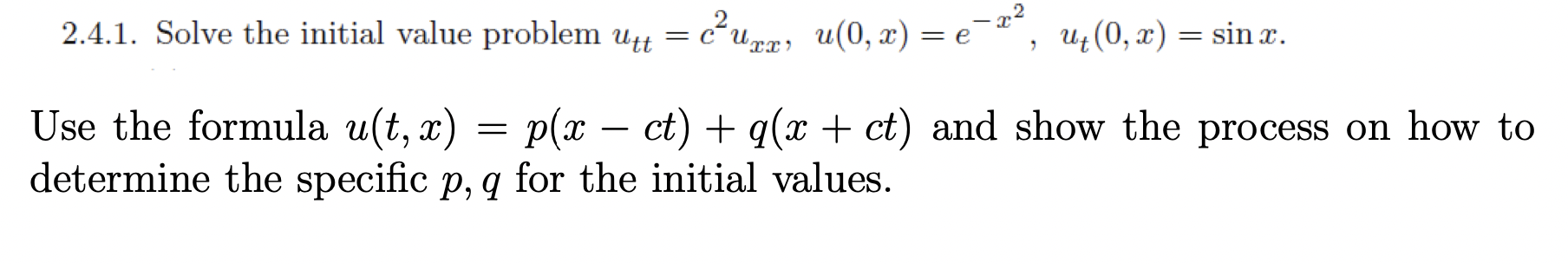 Solved 2.4.1. Solve the initial value problem | Chegg.com