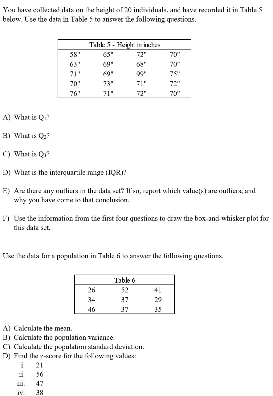Solved How to calculate all following statistic problems? | Chegg.com