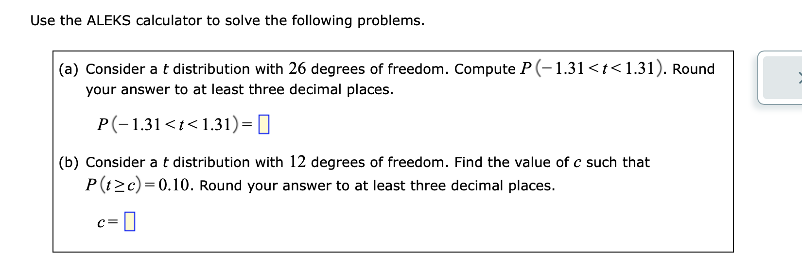 Solved Use the ALEKS calculator to solve the following | Chegg.com