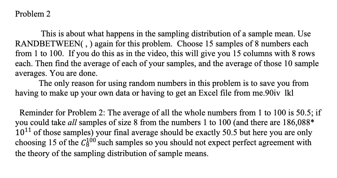 Solved Problem 2 This is about what happens in the sampling | Chegg.com