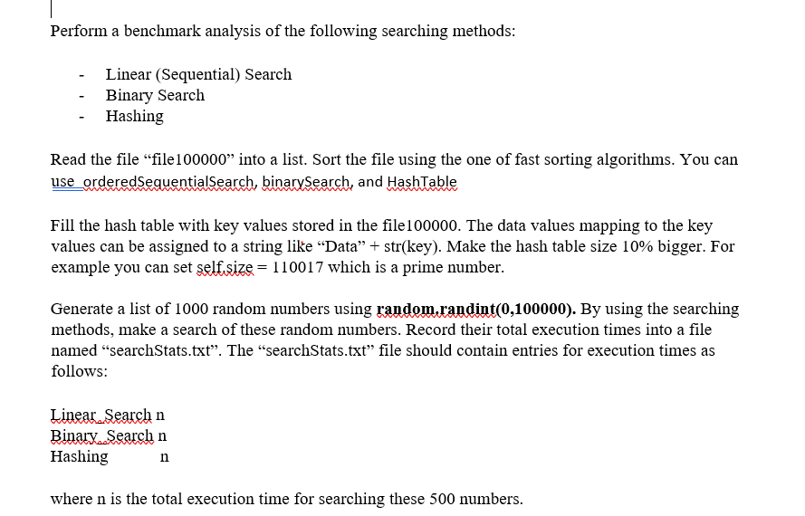 Solved Perform a benchmark analysis of the following | Chegg.com