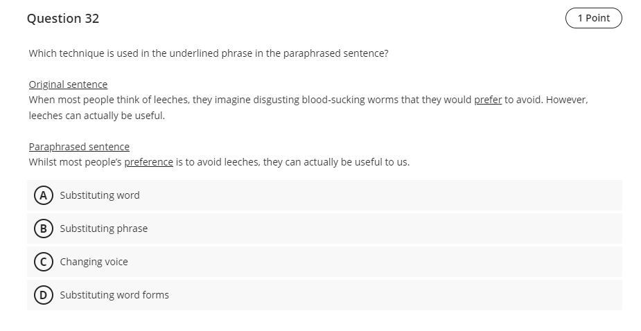 Solved Question 32Which technique is used in the underlined | Chegg.com