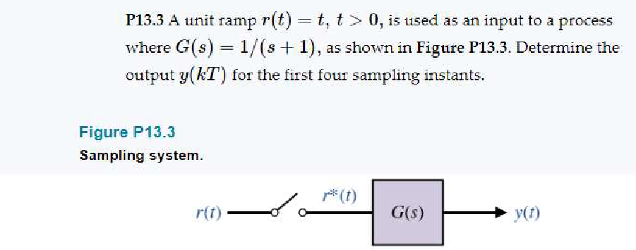 Solved P13.3 A unit ramp r(t)=t,t>0, is used as an input to | Chegg.com