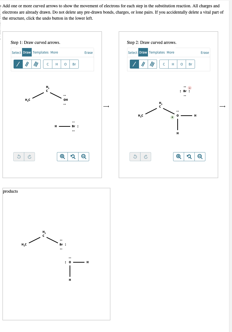 Solved Add one or more curved arrows to show the movement of | Chegg.com