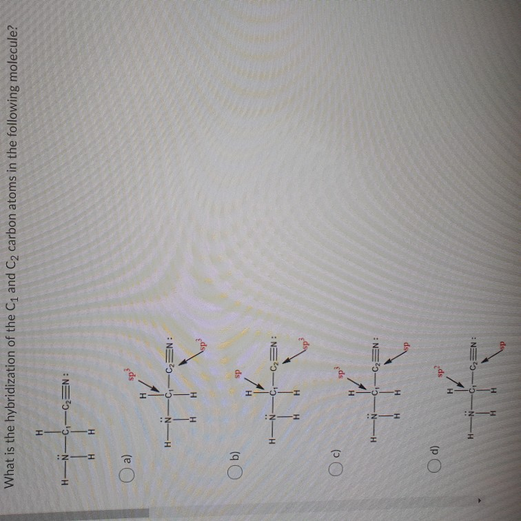 Solved What is the hybridization of the C1 and C2 carbon | Chegg.com