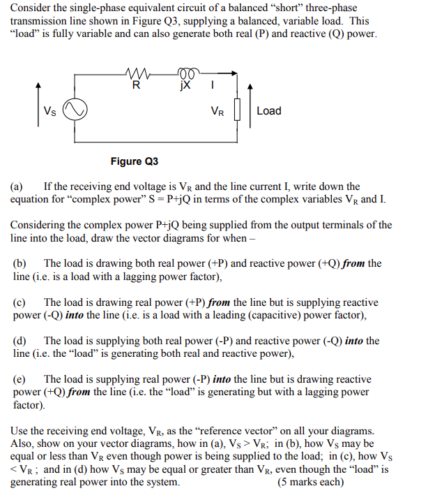 Solved Consider the single-phase equivalent circuit of a | Chegg.com