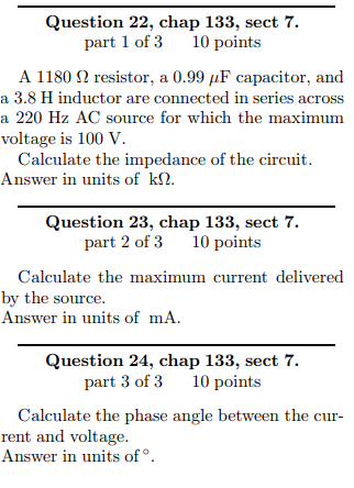 Solved Question 22, chap 133, sect 7. part 1 of 3 10 points | Chegg.com
