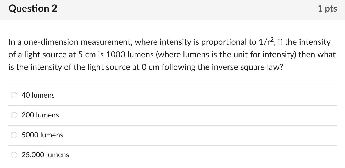 [Solved]: In a one-dimension measurement, where intensity