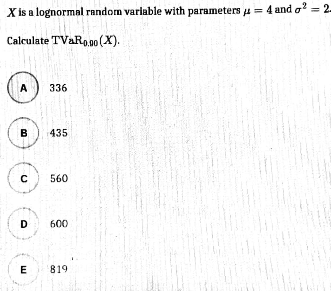 Solved X is a lognormal random variable with parameters y 4 | Chegg.com