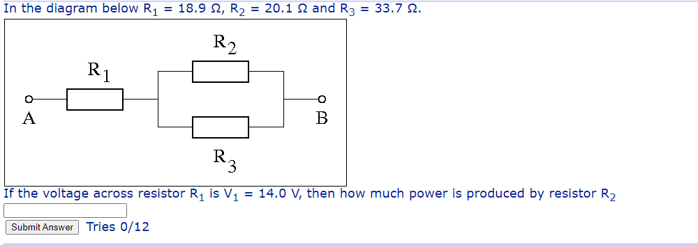 Solved In the diagram below R1=18.9Ω,R2=20.1Ω and R3=33.7Ω. | Chegg.com