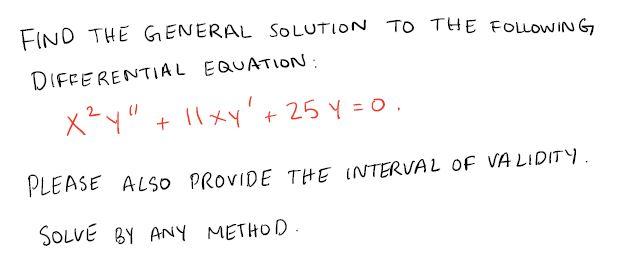Solved DIFFERENTIAL EQUATION PROBLEM. PLEASE SOLVE. | Chegg.com