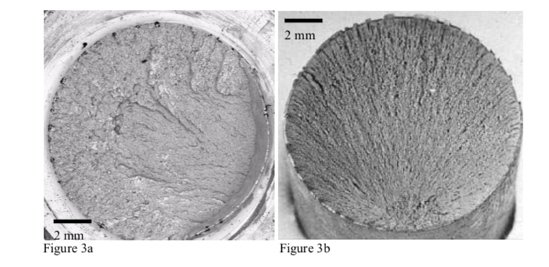 a) Describe what you see in the fracture surfaces of | Chegg.com