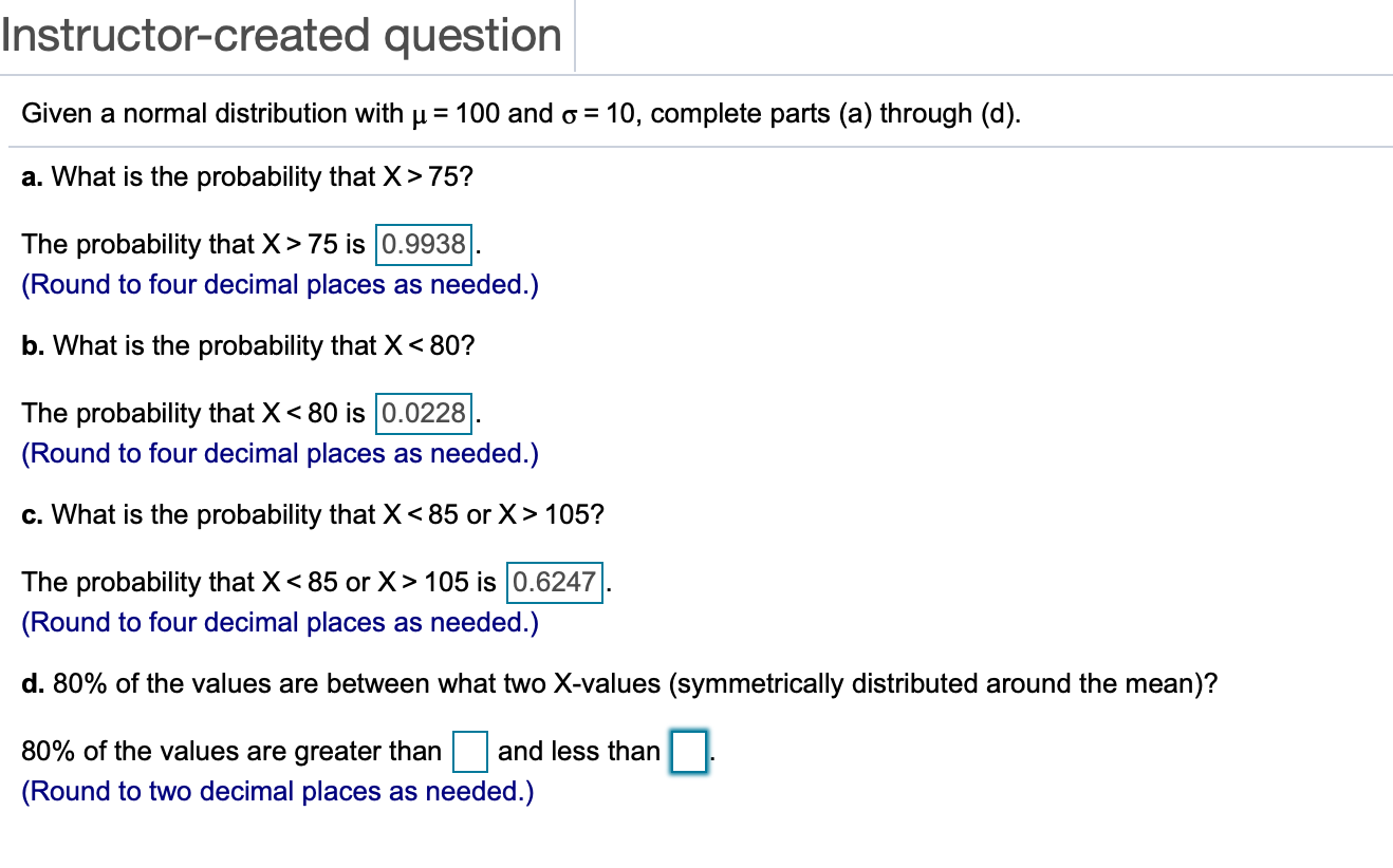 Solved Instructor-created question Given a normal | Chegg.com
