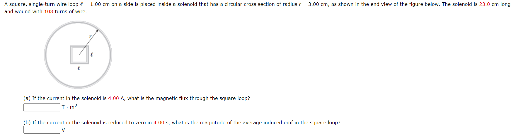 Solved A square, single-turn wire loop l = 1.00 cm on a side | Chegg.com