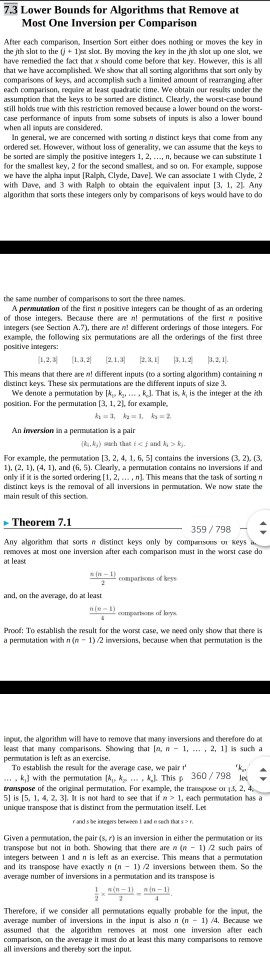 Show that the total number of inversions in a | Chegg.com