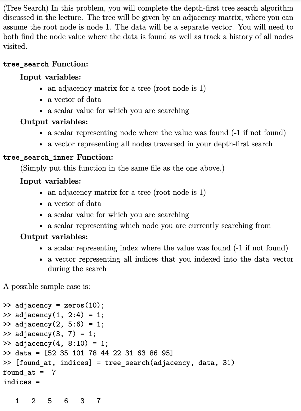 Solved Tree Search In This Problem You Will Complete The 