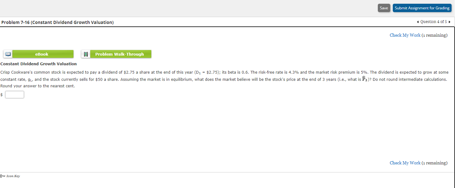 Solved Save Submit Assignment For Grading Problem 7 16 