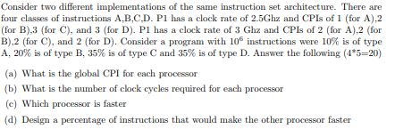 Solved Consider two different implementations of the same | Chegg.com