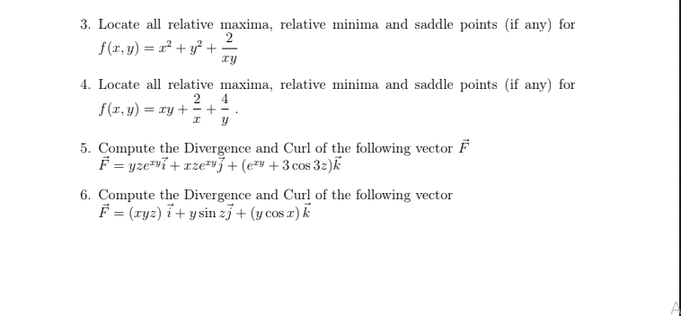 Solved 3. Locate all relative maxima, relative minima and | Chegg.com
