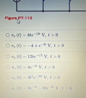 Solved 7.113 Find for r>0 in the circuit in Fig. P7.113 and | Chegg.com