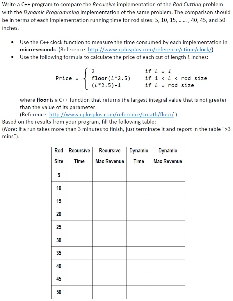 Write a C++ program to compare the Recursive | Chegg.com
