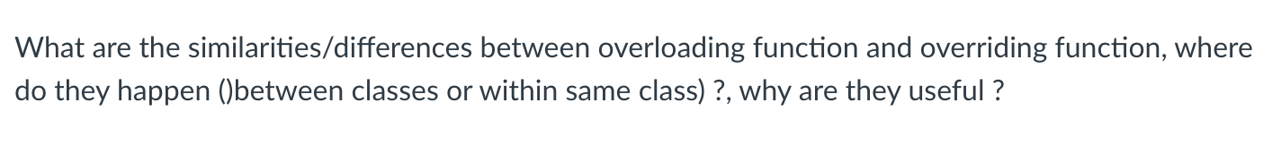 Solved What are the similarities/differences between | Chegg.com