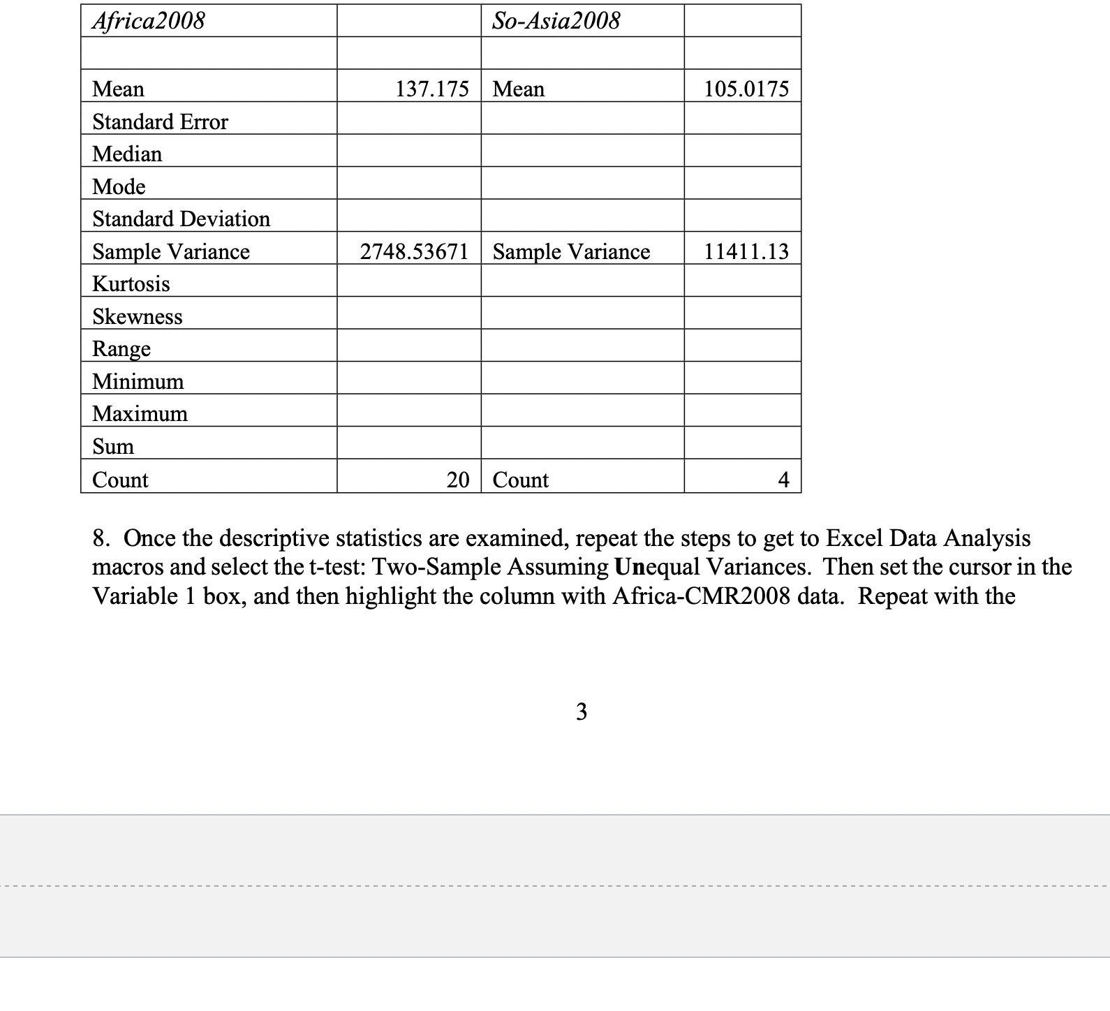 Give the screenshot of your Excel Output Answer the | Chegg.com
