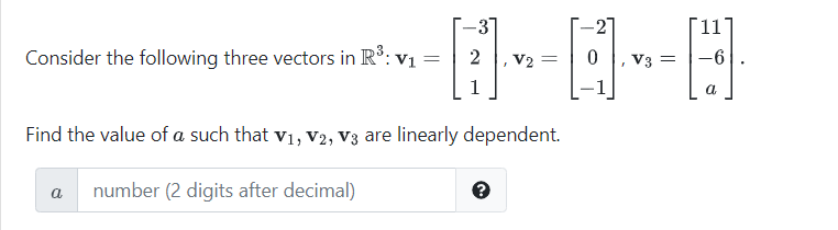 Solved -2 Consider the following three vectors in R3: V1 | Chegg.com