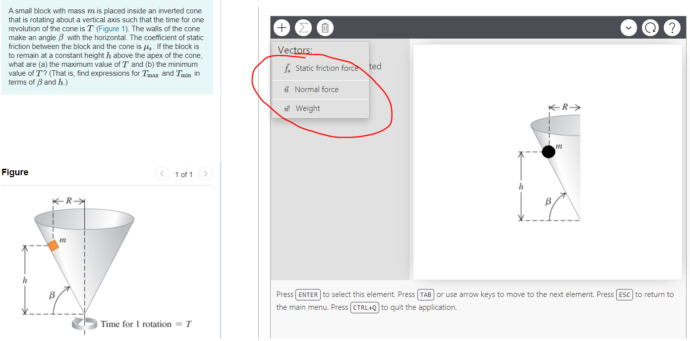 Solved E A small block with mass m is placed inside an | Chegg.com