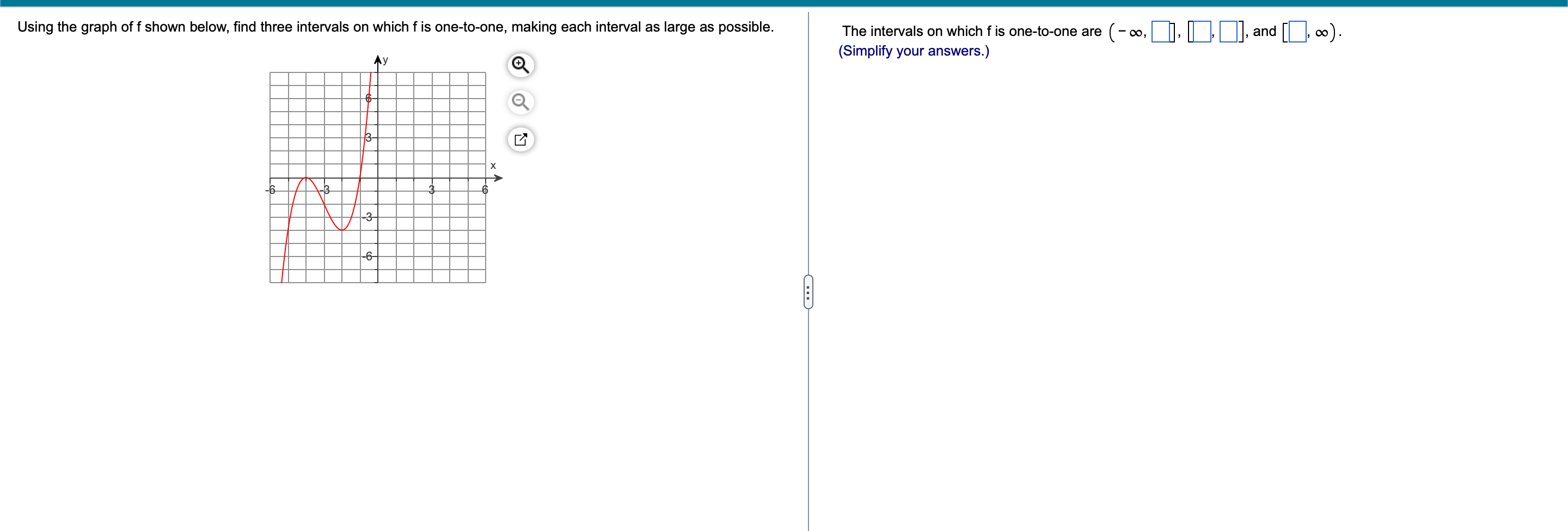 Solved Using the graph off shown below, find three intervals | Chegg.com