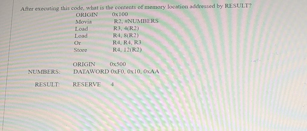 Solved After executing this code, what is the contents of | Chegg.com