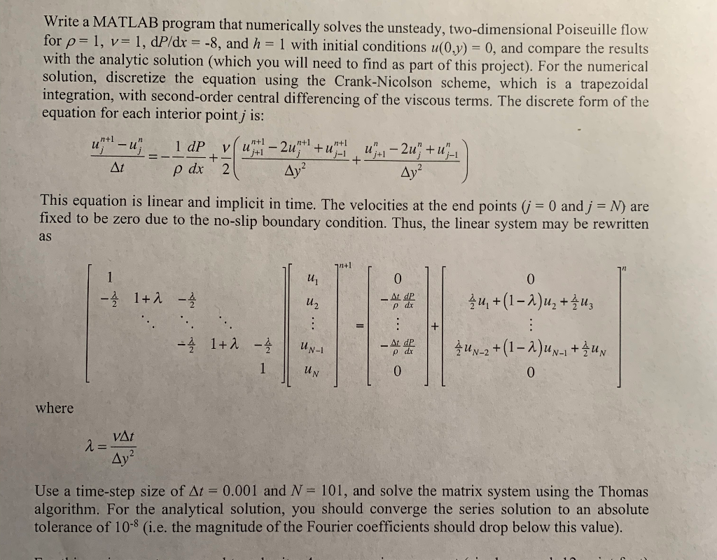 Write a MATLAB program that numerically solves the | Chegg.com