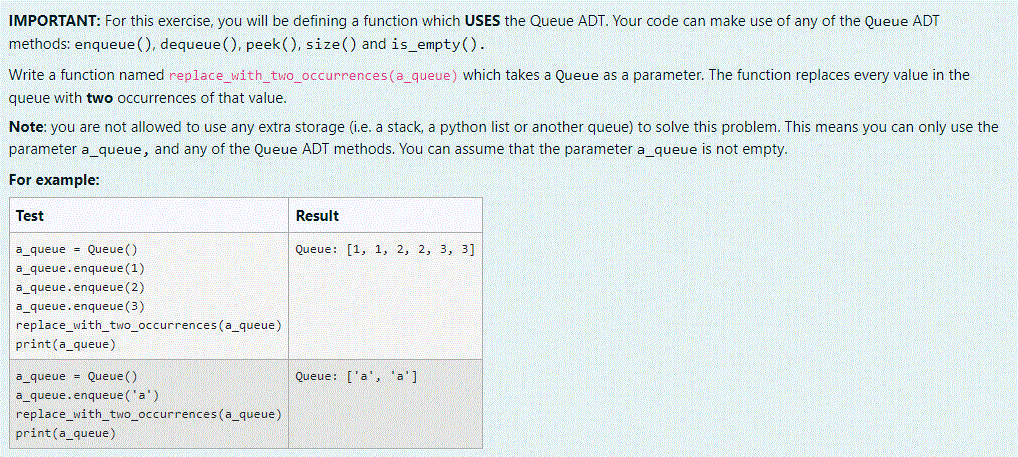 Solved Please answer using python class Queue: def | Chegg.com