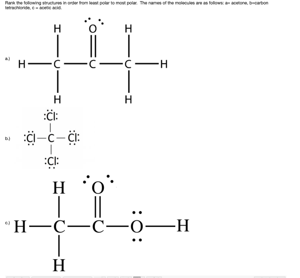 Solved Rank the following structures in order from least | Chegg.com