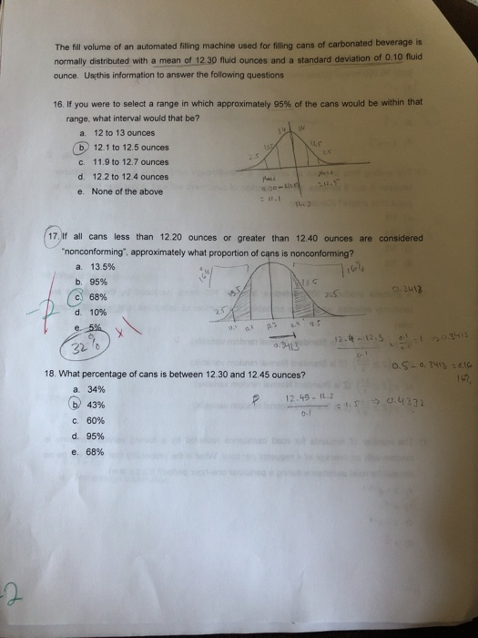 Solved The fill volume of an automated filling machine used | Chegg.com