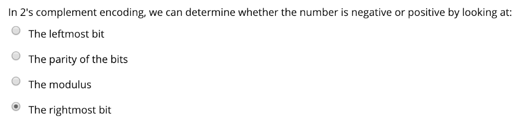 Solved Assuming 4-bit encoding using 2's compliment, decode | Chegg.com