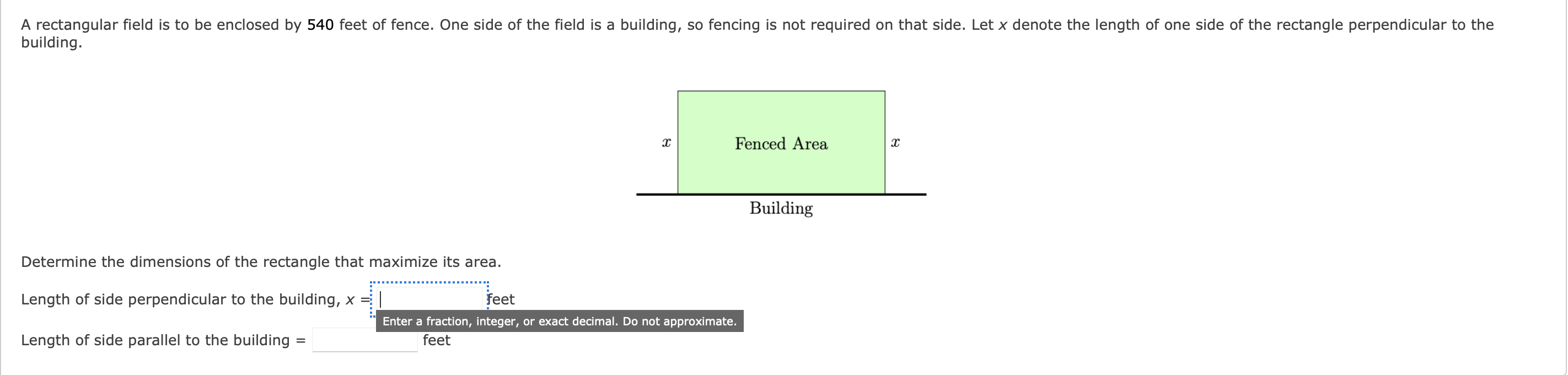 Solved building.Determine the dimensions of the rectangle | Chegg.com