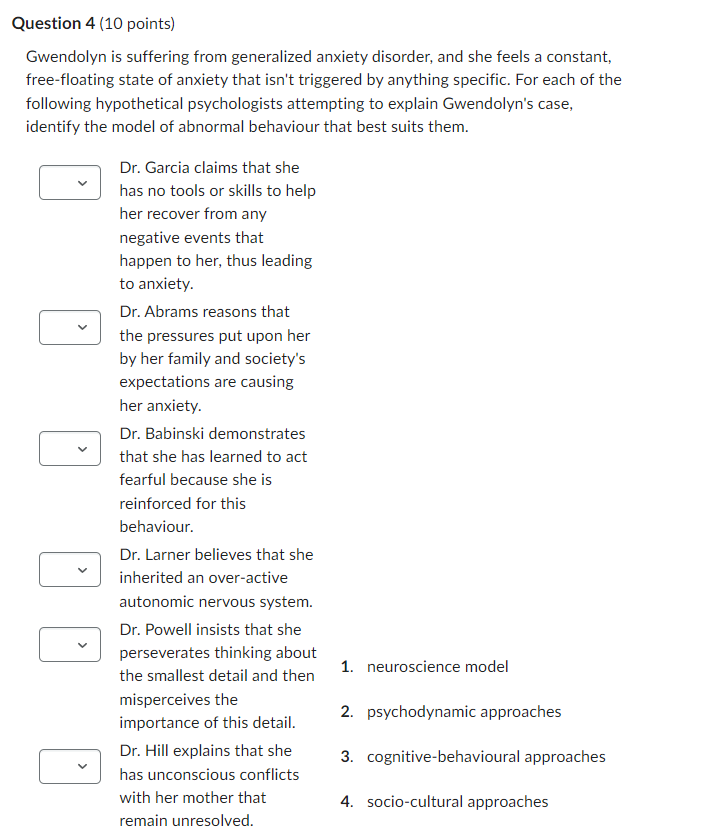 Solved Match each example with the most appropriate key | Chegg.com