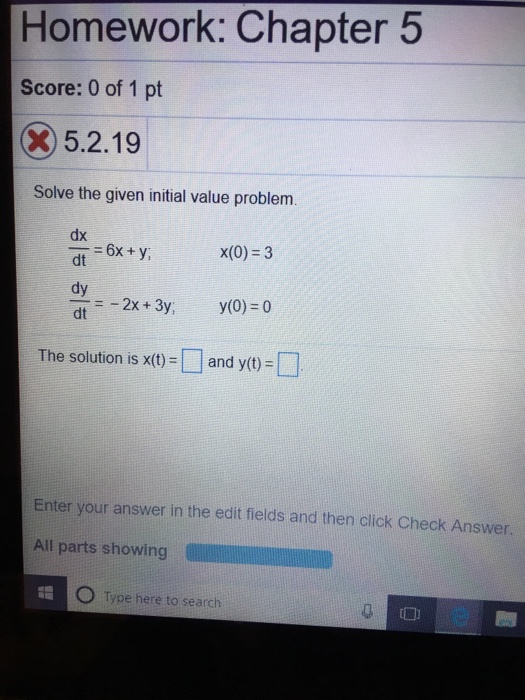 Solved Homework Chapter 5 Score 0 Of 1 Pt 5 2 19 Solve The