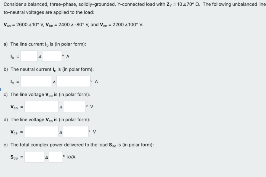 Solved Consider a balanced, three-phase, solidly-grounded, | Chegg.com