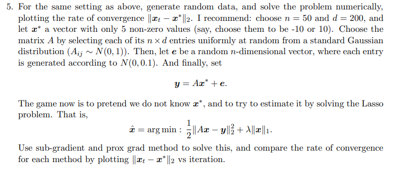 For The Same Setting As Above Generate Random Data 