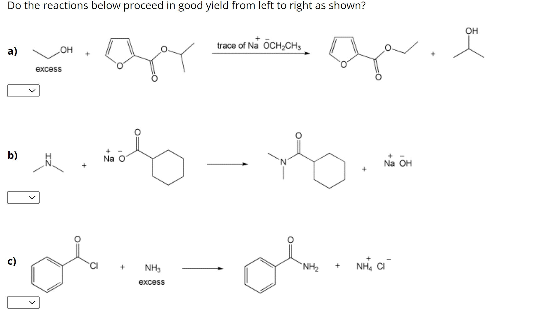 Solved a) b) c) +NH3 excess | Chegg.com