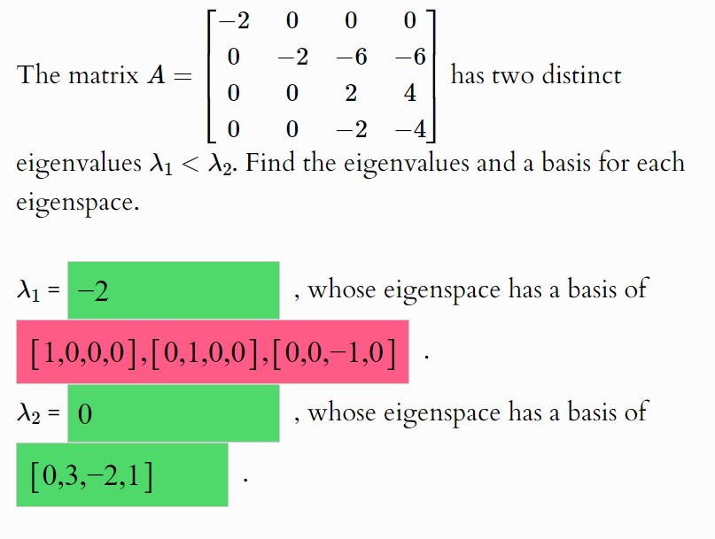Solved The matrix A=[-20000-2-6-6002400-2-4] ﻿has two | Chegg.com